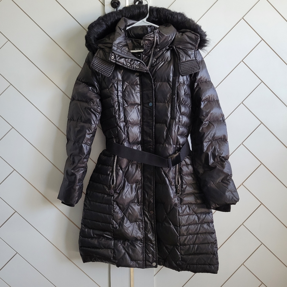 Andrew Marc Plymouth Belted Quilt Down Coat - Gem